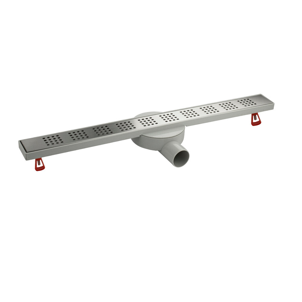 Трап для душа, МАК, ABS-пластиковый, линейный с гидрозатвором, сатиновый, 700 мм х 65 мм