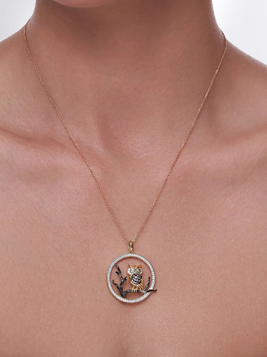 Подвеска, серебро, 925 проба, фианит