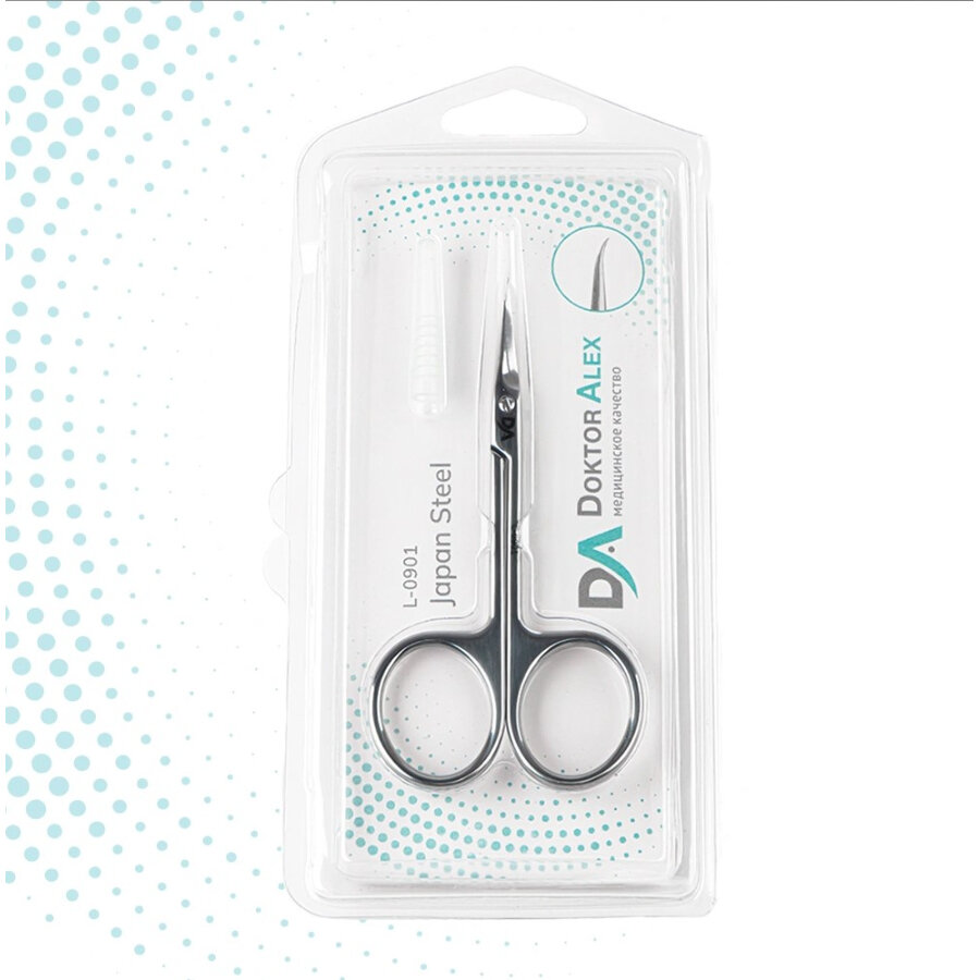 Doktor Alex, Ножницы для кутикулы, длина лезвия 22,5 мм, загнутый кончик