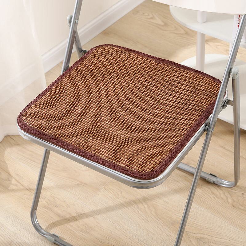 Подушка Коврик на стул, натуральный ротанг, прохладный 40x40 см