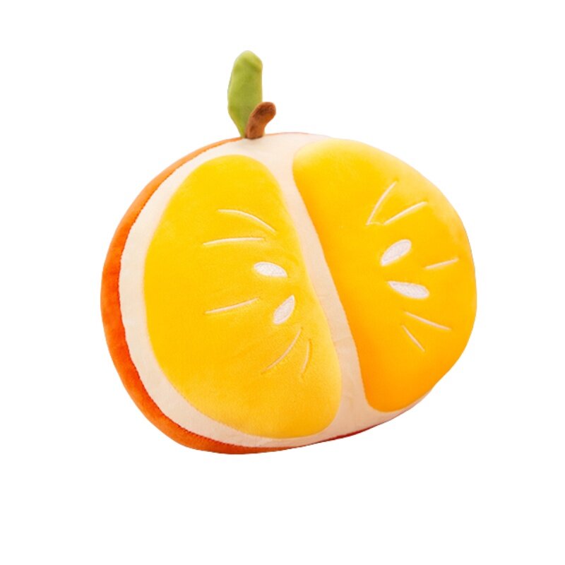 Мягкая подушка-фрукт из плюша с текстурой, дуриан и апельсин