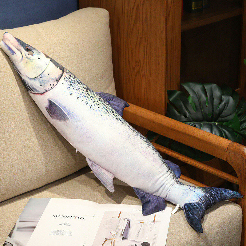 Whimsical tuna swordfish salmon plushie stuffed toy funny fish doll