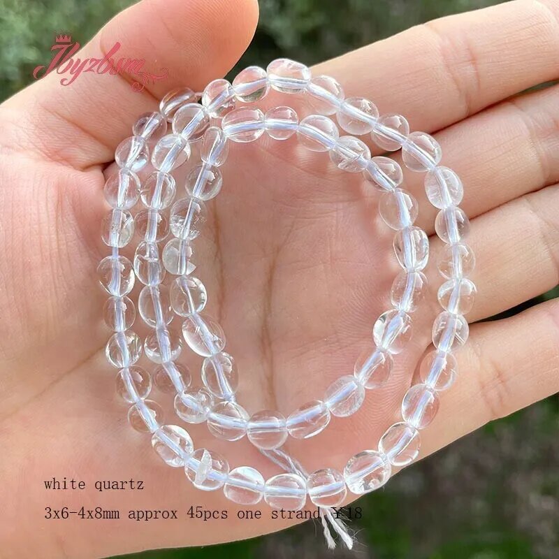 Кристаллы кварца бусины jbyzbsm 4-12мм Белый, 3x6-4x8mm