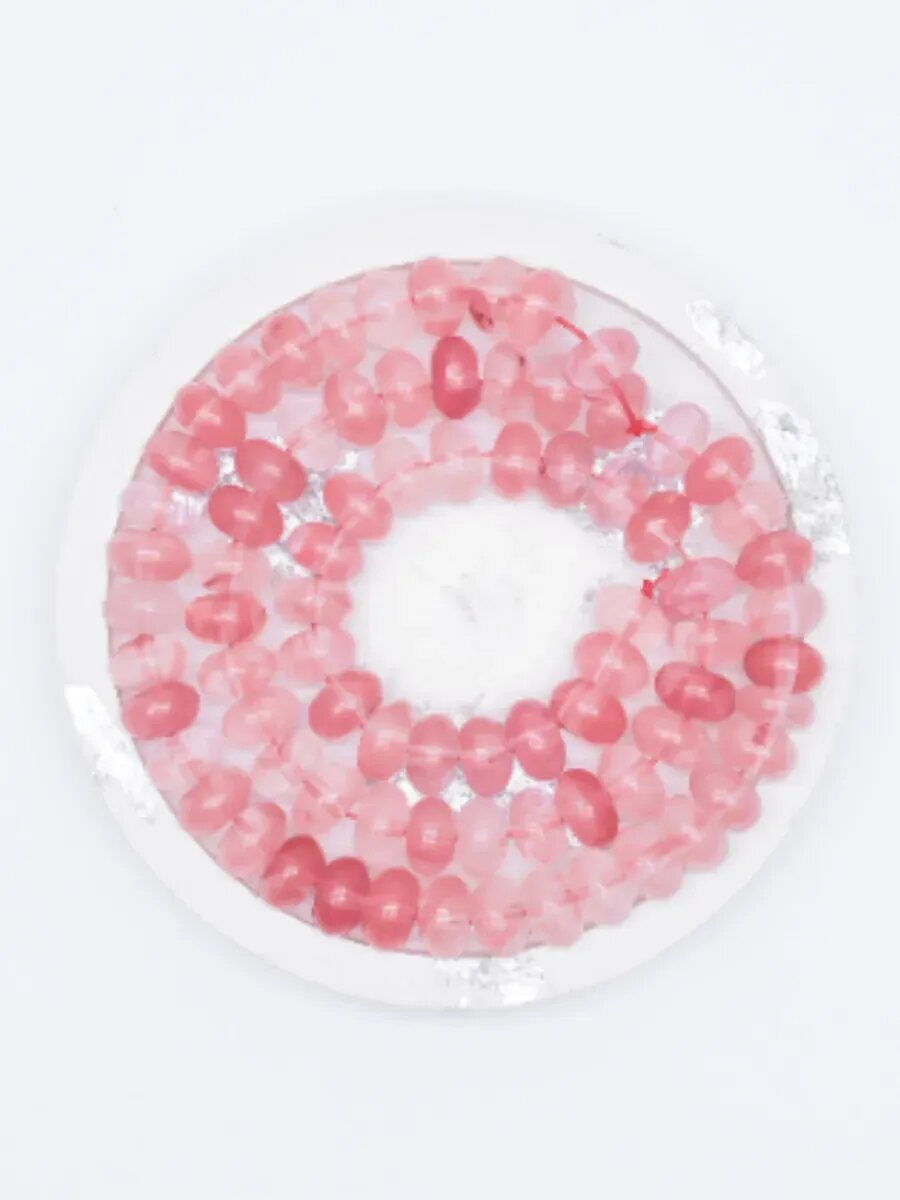 1216 Бусины-таблетки 8х5 персиково-розовый 1 нить премиум А+