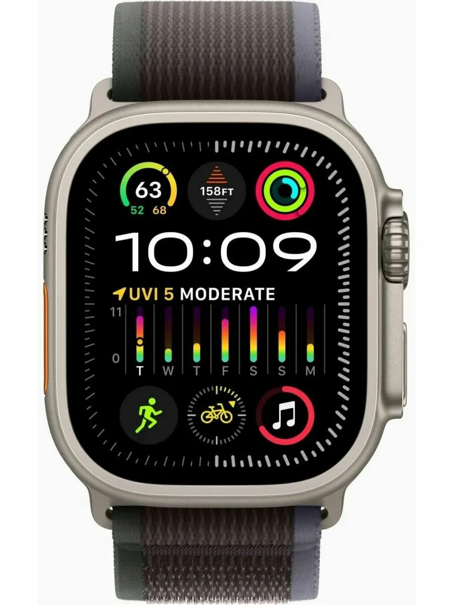 Умные часы Apple Watch Ultra 2 GPS + Cellular 49mm 2024 Natural Titanium Case with Blue Trail Loop - S/M