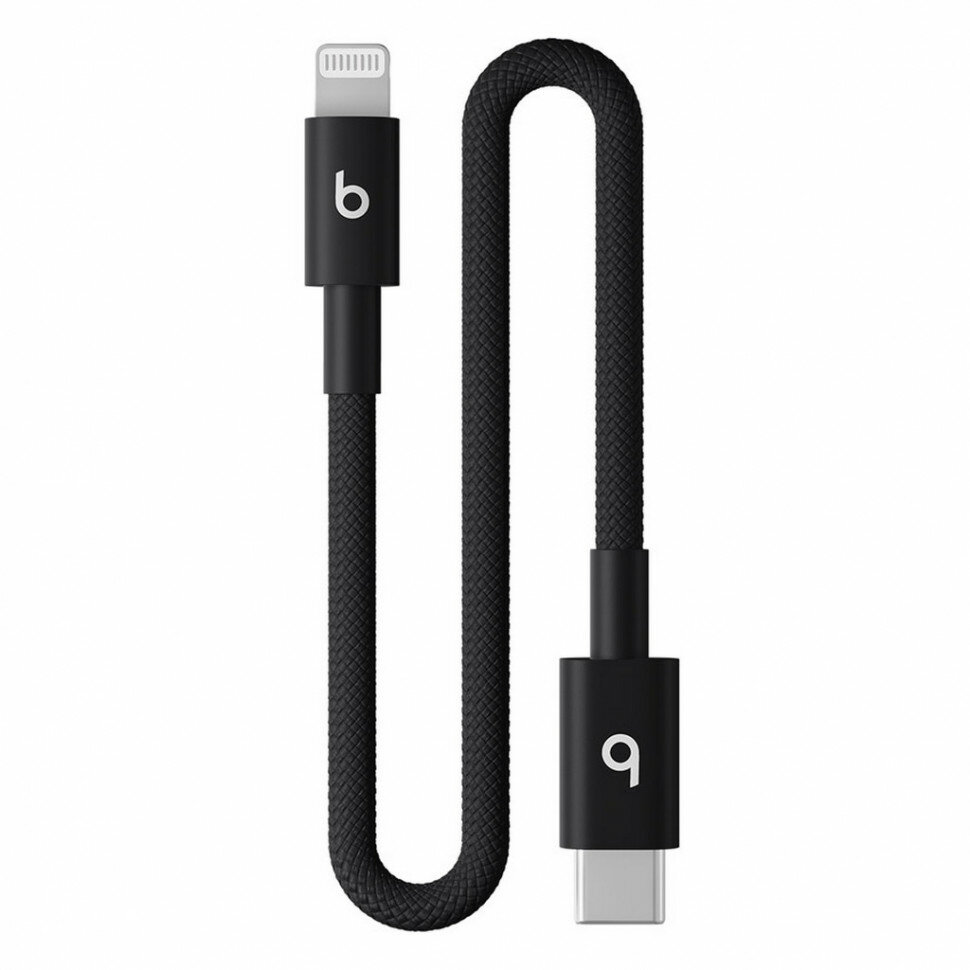 Кабель Beats USB-C - Lightning Woven Short Cable 20 cm (MEQM4) Bolt Black