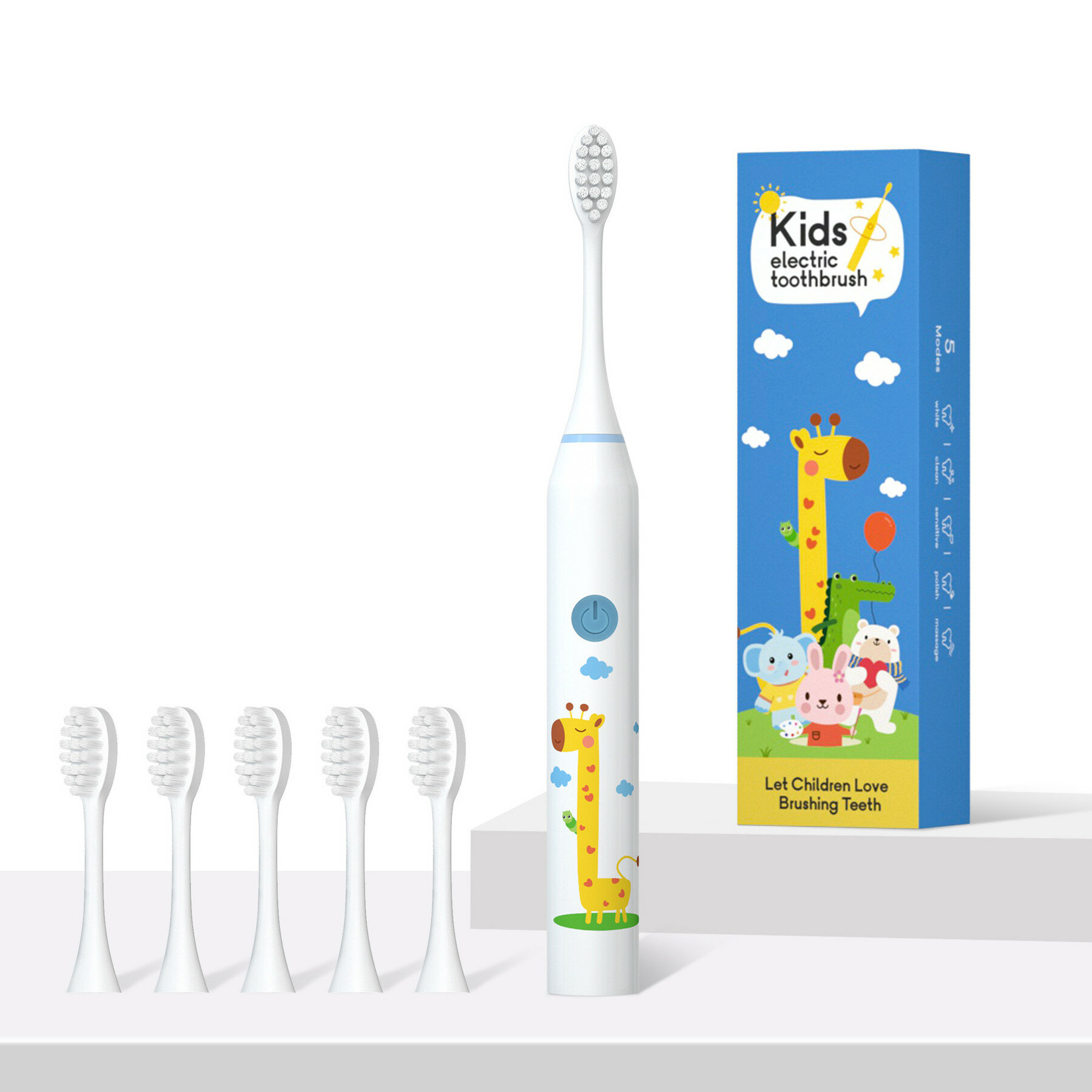Электрическая зубная щетка "Sonic Toothbrush", детская, с таймером смены области чистки