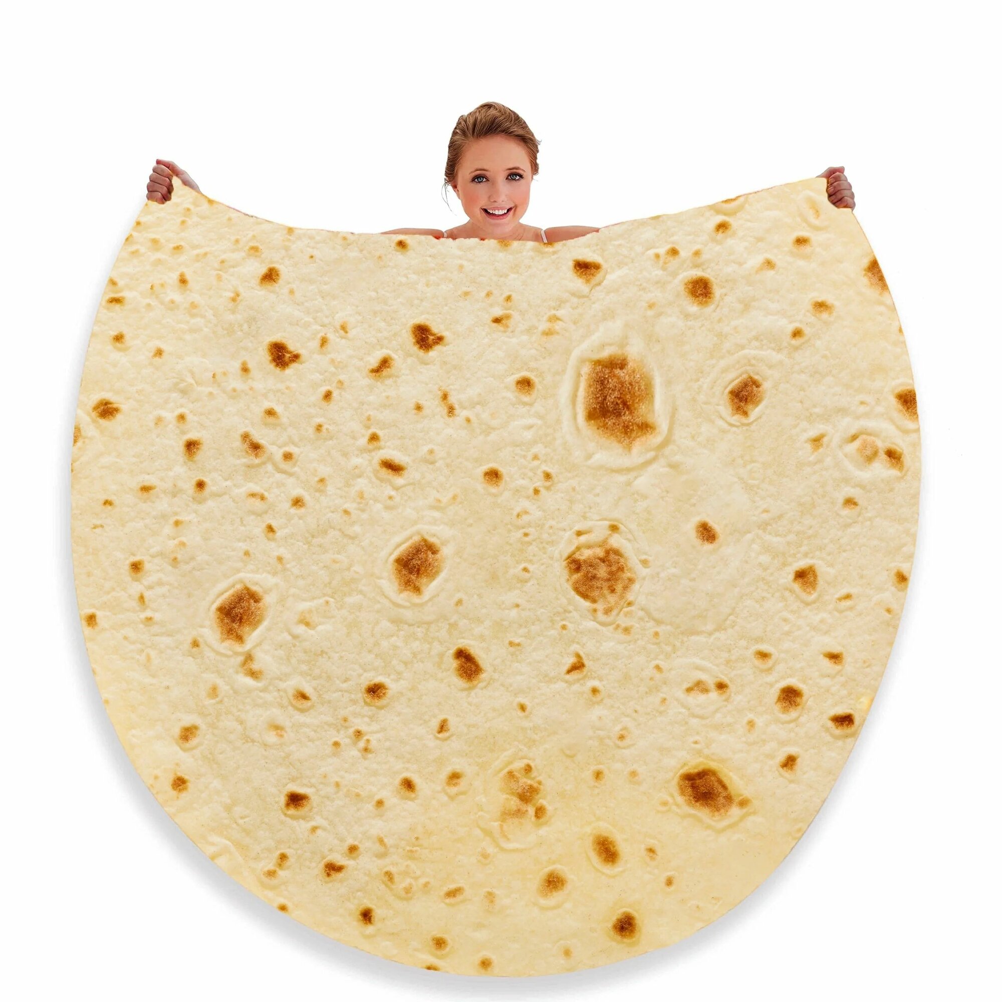 Круглое одеяло Burritos Tortilla из полиэстера/хлопка