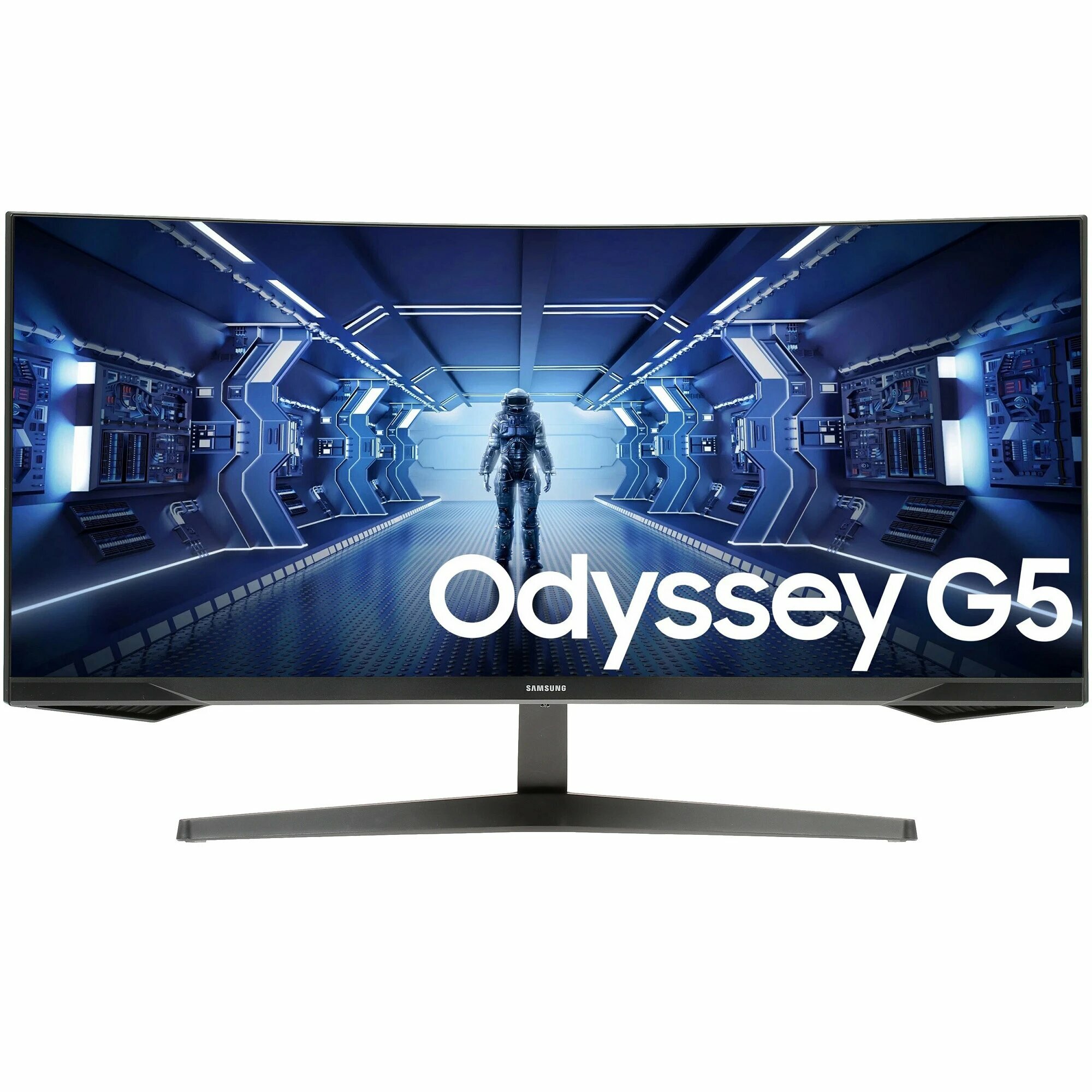 Монитор игровой Samsung Odyssey G5 34" C34G55TWWI, 3440x1440, 165 Гц, черный