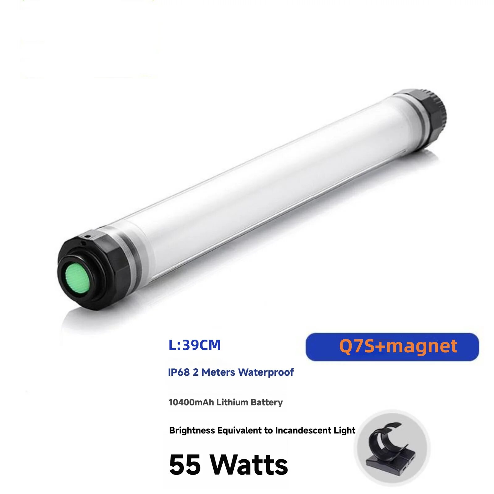 Светильник Q7S с магнитом, 55W, IP68, 39см