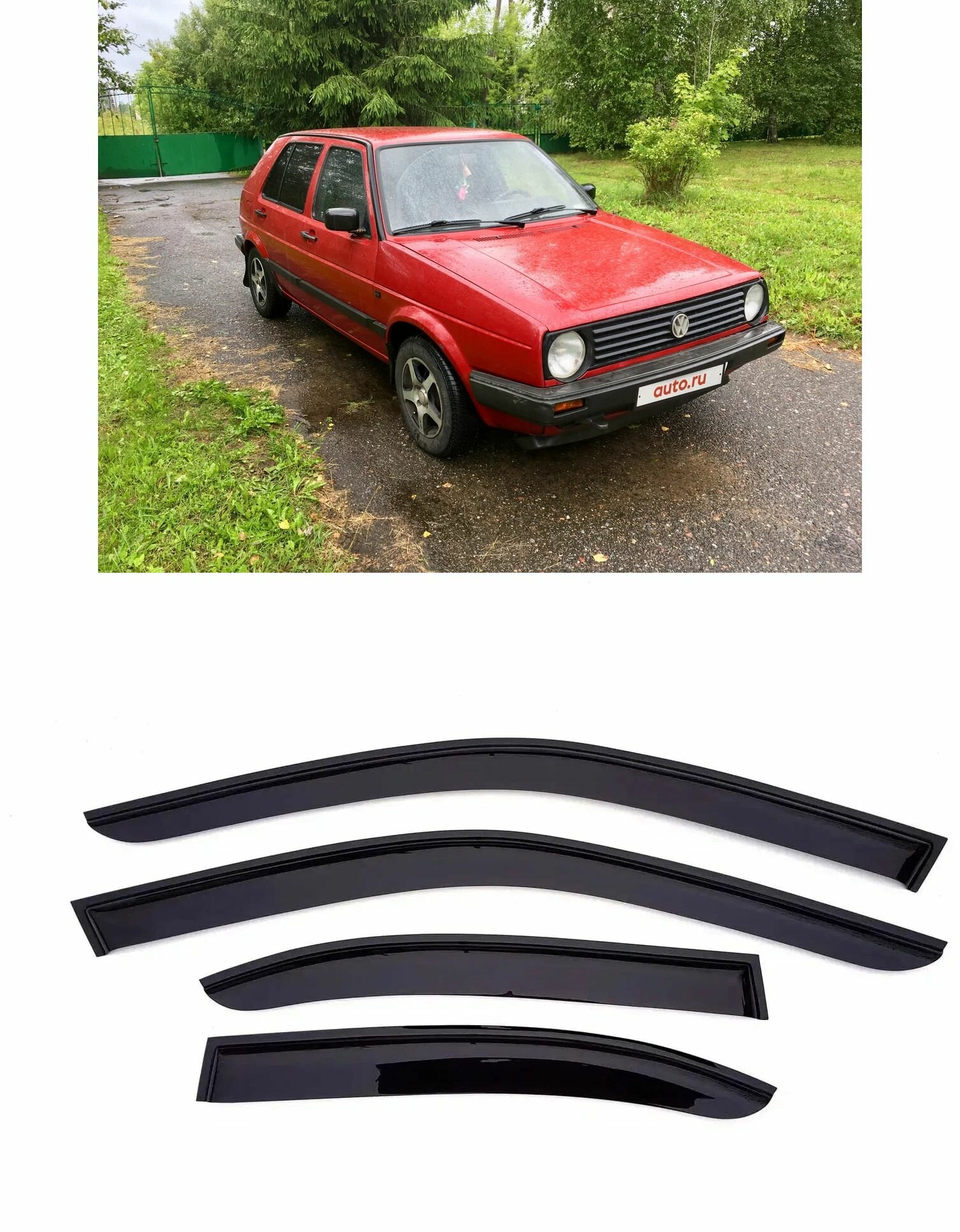 Дефлекторы боковых окон VOLKSWAGEN Golf Фольксваген Гольф 2 5дв.(1983-1992)