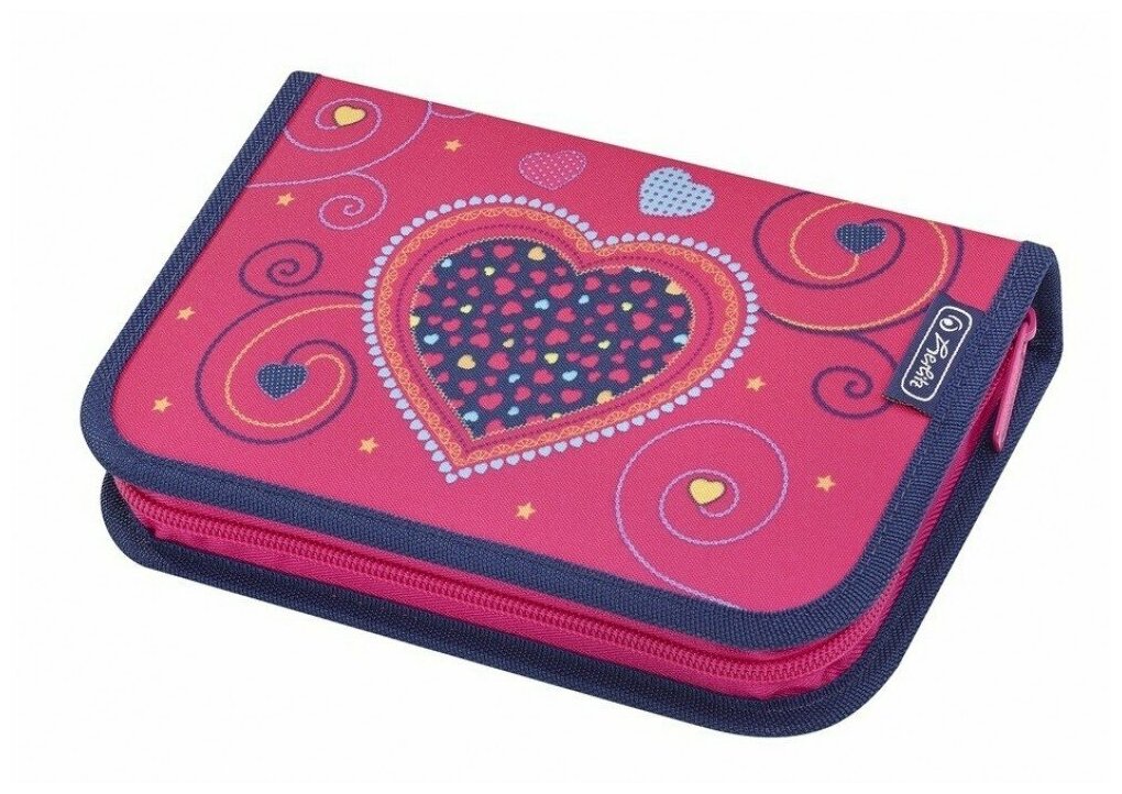 Пенал Herlitz Pink Hearts без наполнения 50020829-4