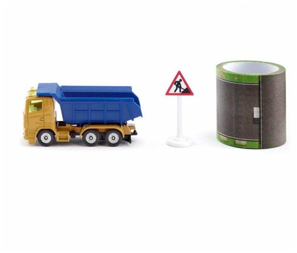Грузовик с кузовом-самосвалом и лентой-дорогой Siku, артикул 1600