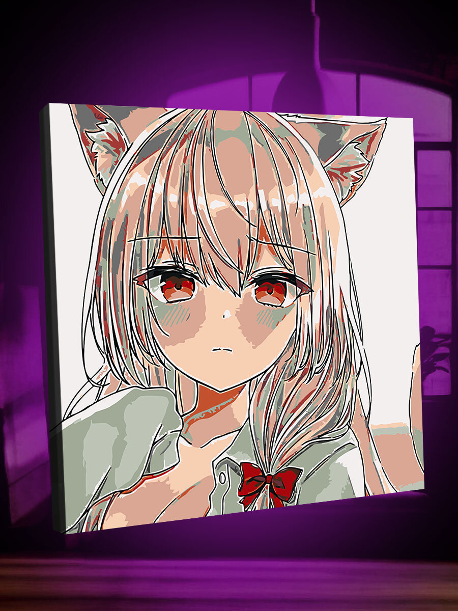 Картина по номерам Аниме Арт / anime art холст на подрамнике 40*40