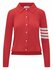 Поло THOM BROWNE Bar Stripes, размер 38 IT, красный