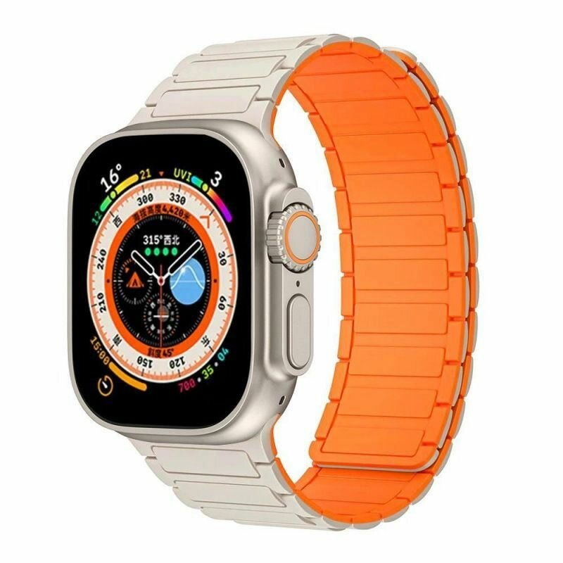 Силиконовый ремешок для Apple Watch Bulgari Series 10 46 мм/Series 1-9 , SE , Ultra и Ultra 2 42 мм , 44 мм , 45 мм , 49 мм/фитнес браслет силиконовый ремешок