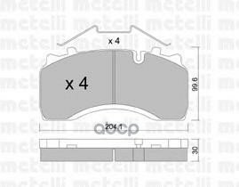 Колодки тормозные Metelli арт. 22-0590-0
