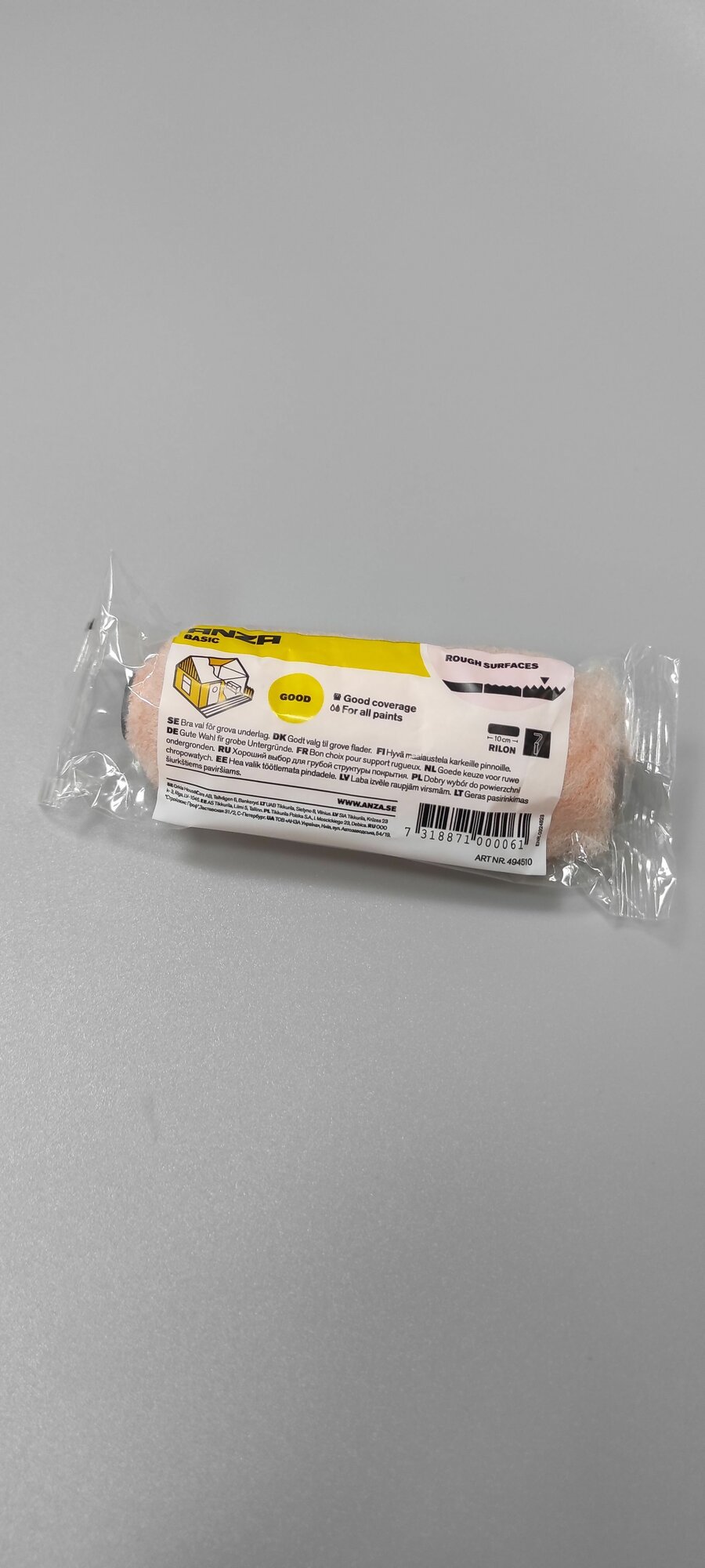 Валик малярный Anza BASIC Рилон 10 см*15 см 494510