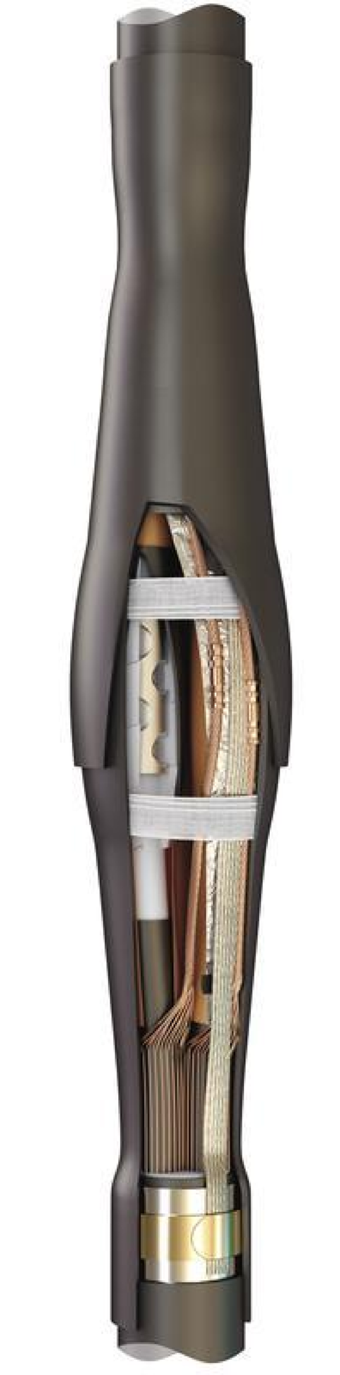 Муфта кабельная соединительная КВТ 3ПСТ-10-70/120 (Б) нг-LS болтовая, сшитый полиэтилен, 122см, 3 жилы, 70/120мм2, 10кВ / электрика