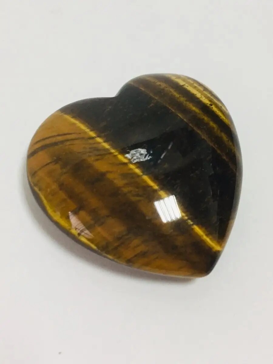 Сердце Тигровый глаз натуральный камень талисман 25 мм