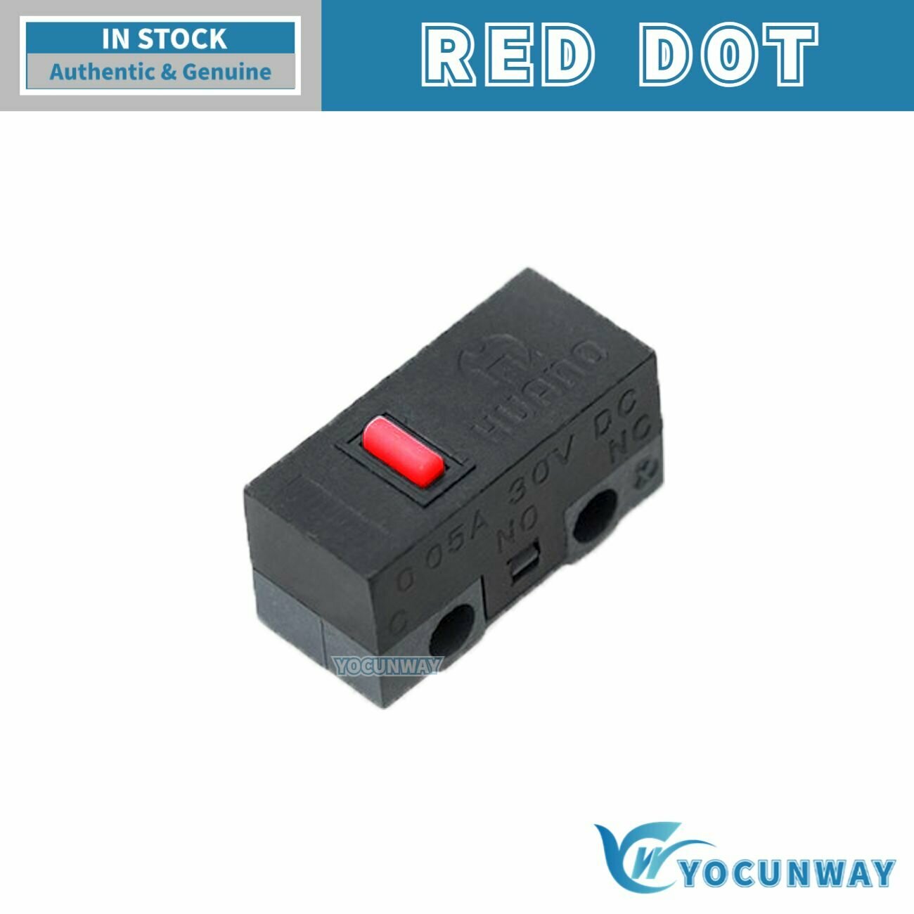 10ШТ Новый микропереключатель HUANO Черный корпус Розовый Синий Белый Зеленый Желтый Красный в горошек Срок службы 10 м для мыши Botton