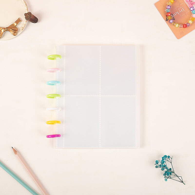 Альбом для хранения Chasing Stars 3inch с грибовидными кнопками, маленький альбом для карточек, 4-сетка, 49 листов, 20 страниц, 30 поляроидов, DIY фотоальбом