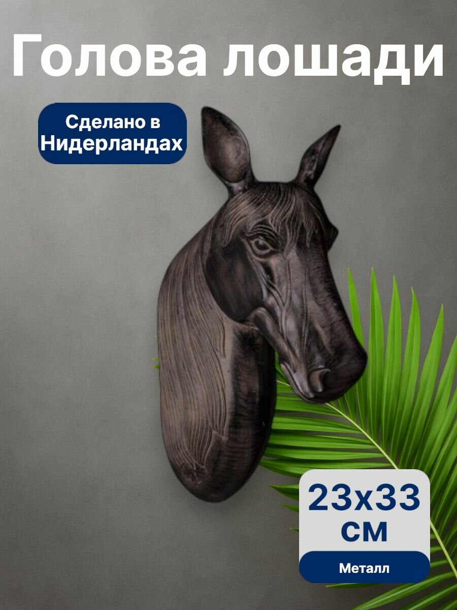 Голова лошади, 23x33 см, металл, Нидерланды