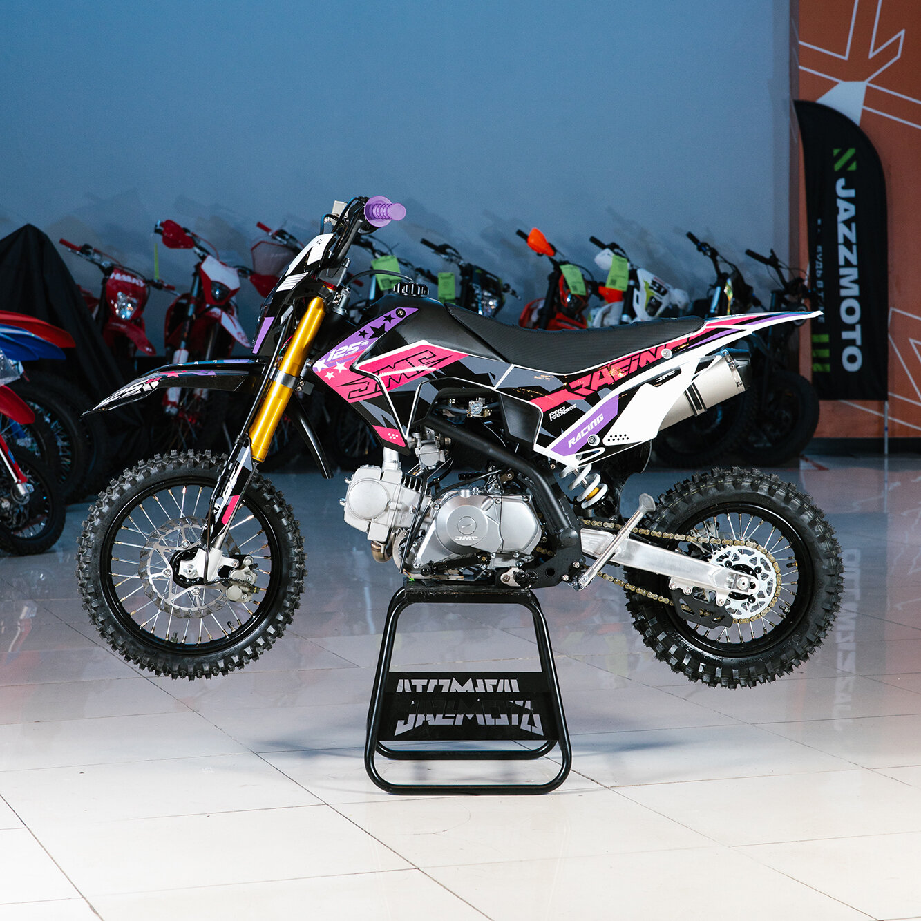 Питбайк JMC 125 SE V3.0, 11 л. с, 125 куб. см, электростартер, белый