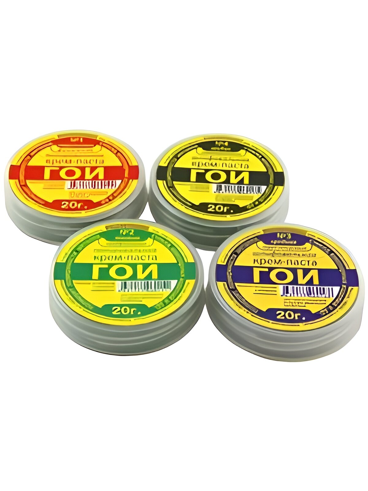Набор крем-пасты ГОИ №1,2,3,4 4шт по 20гр. Connectorama, универсальная