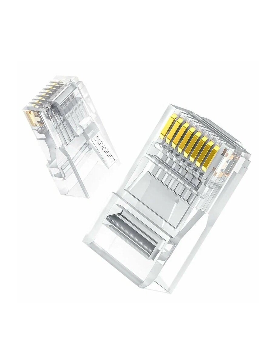 Коннектор UGREEN NW120 60558_ Cat 6 Unshielded RJ45 Modular Plugs 100 шт. Цвет: прозрачный