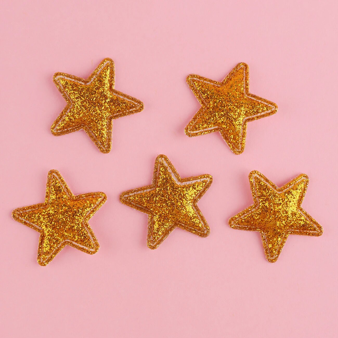 Блестящие нашивки звезды 50 шт. 50pcs gold
