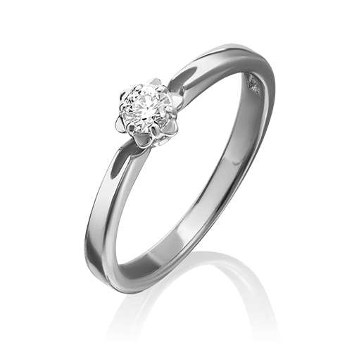 Кольцо, белое золото, 585 проба, бриллиант