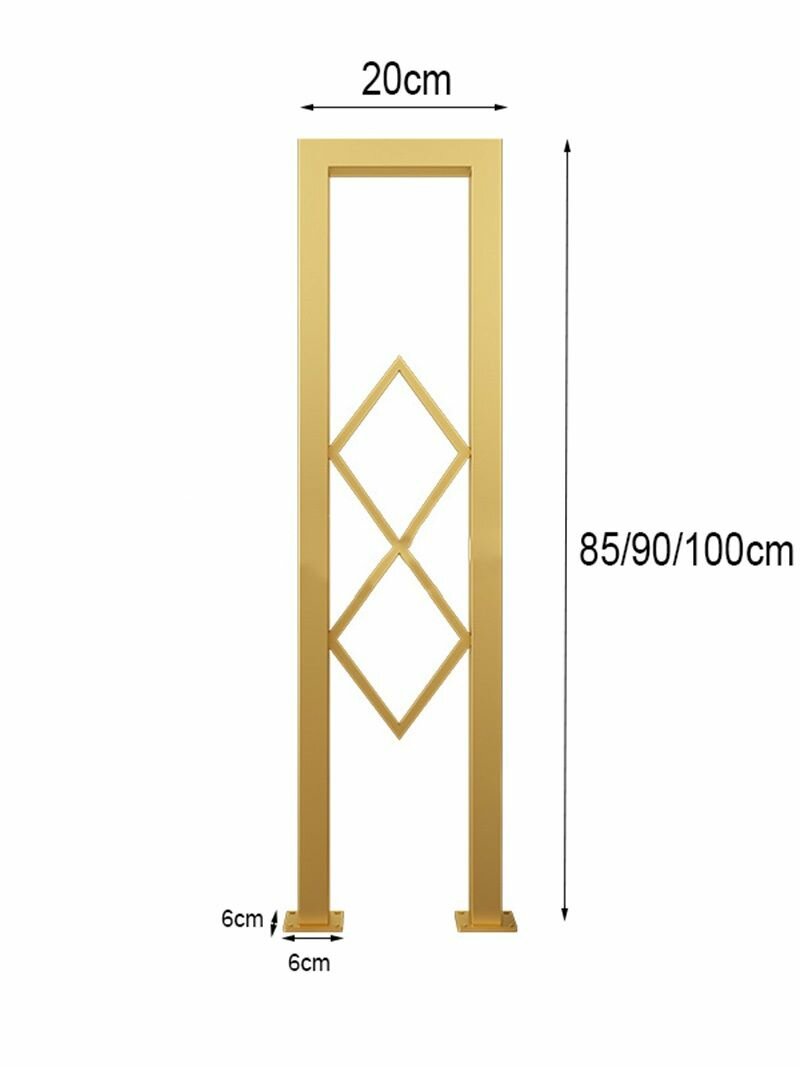 Кованые перила для лестницы с ромбовидным декором для крыльца, сада, лофта, уличных ступеней (1 шт.)