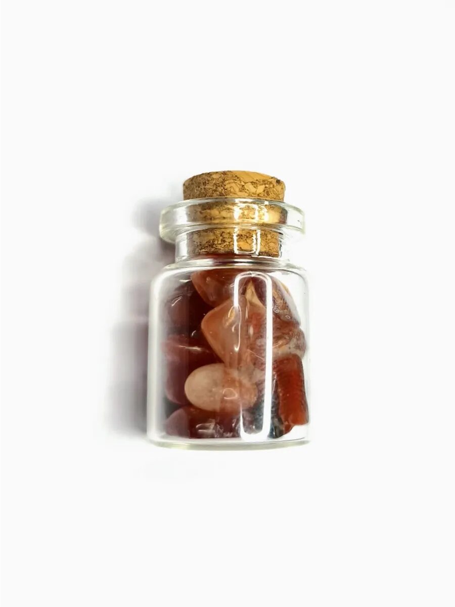 Баночка с натуральным Сердоликом
