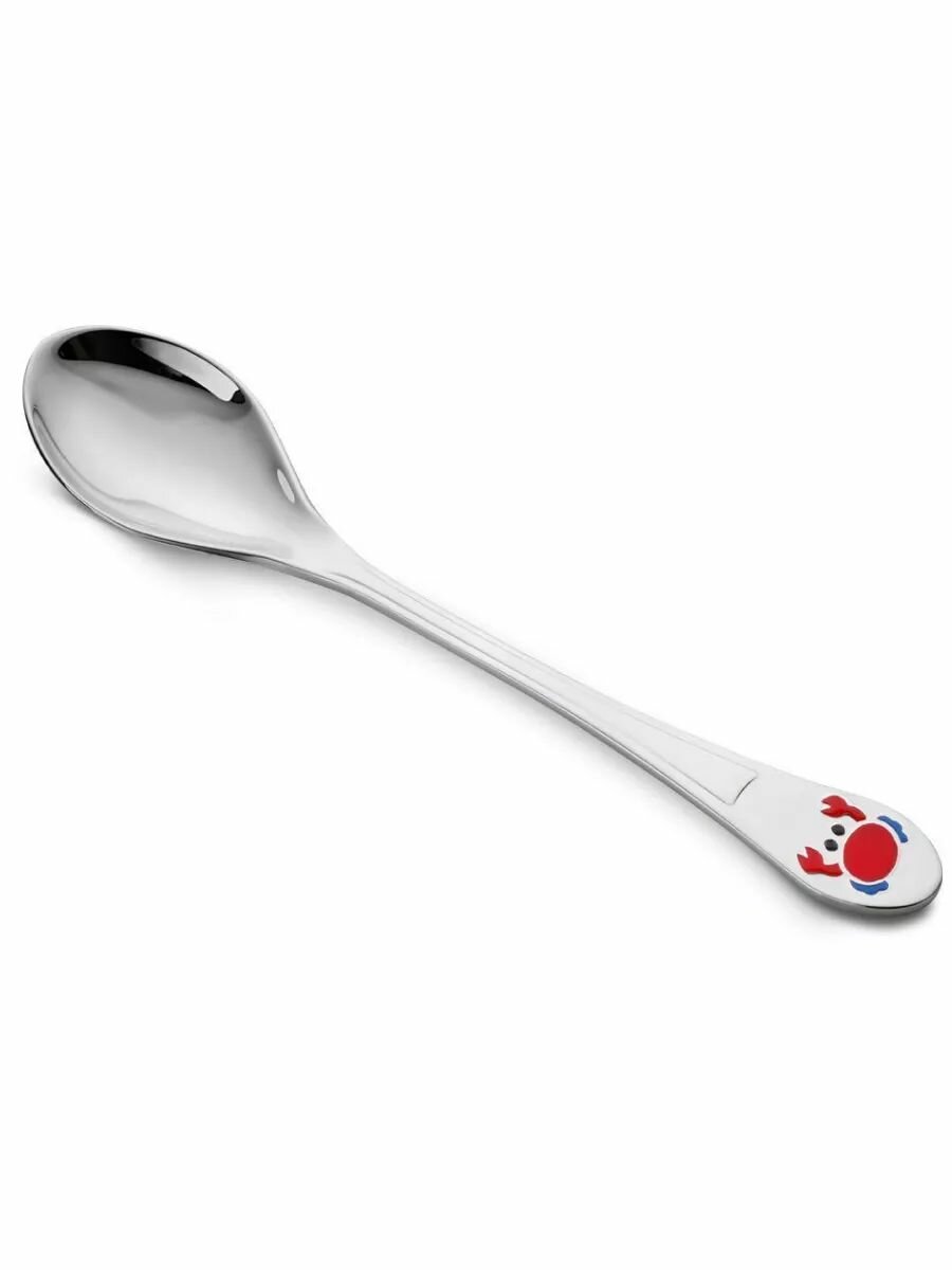 Ложка детская серебряная "Рак" из серебра 925 пробы