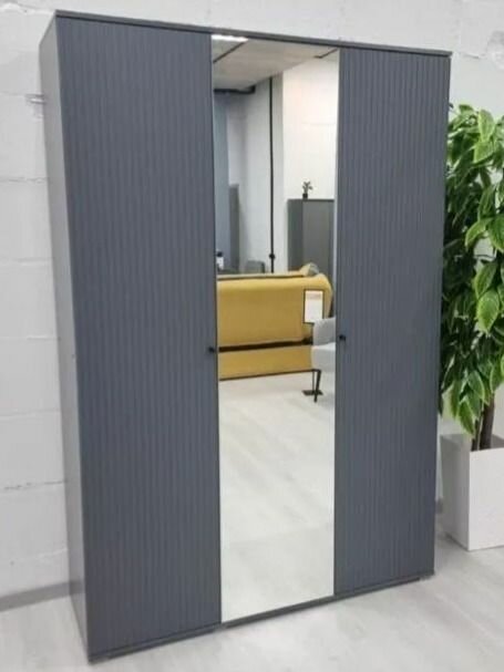 Шкаф Оливия 3-ств. 1500х2216х524 (Графит софт NEW/Графит)