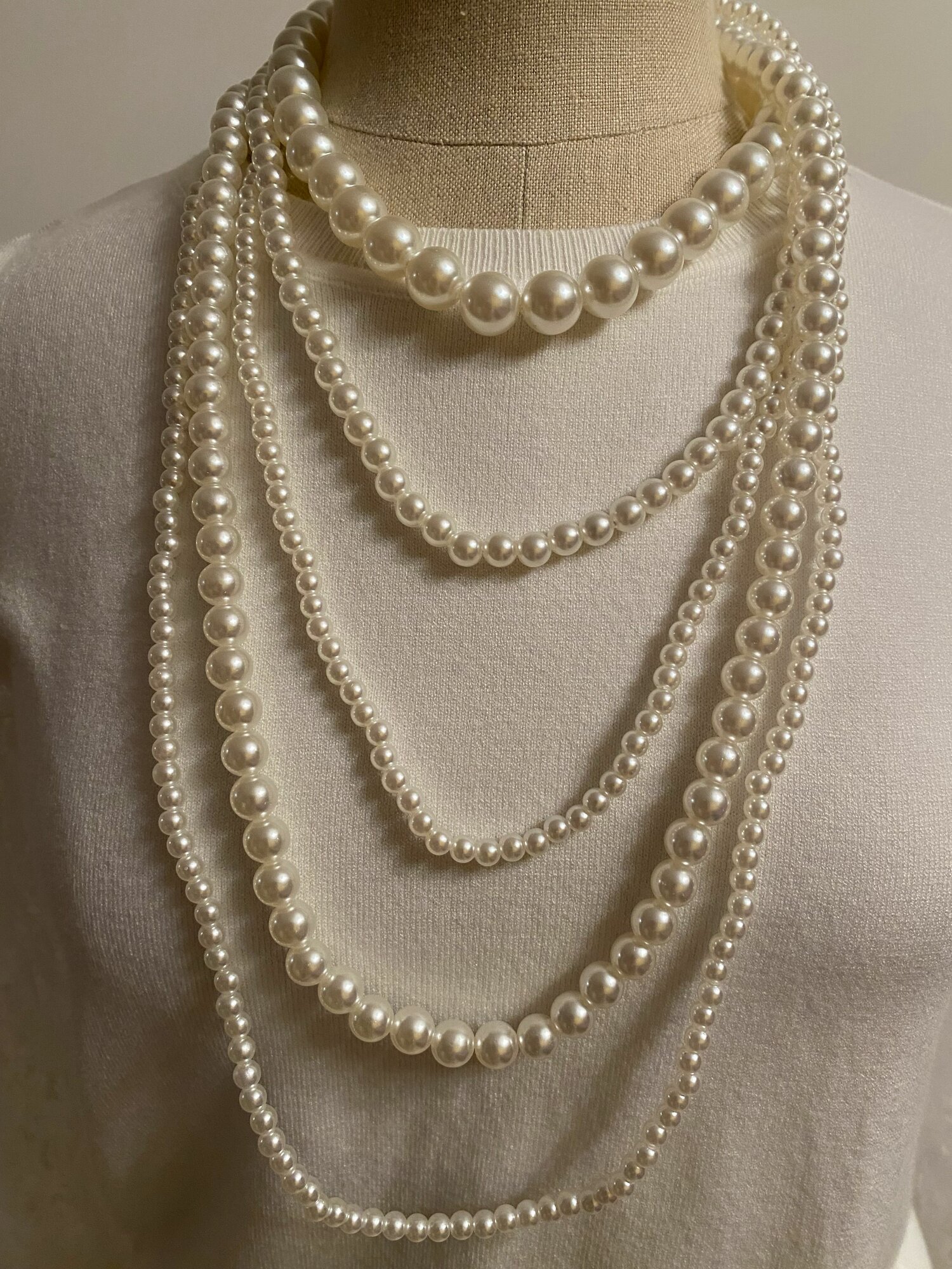 Колье, жемчуг имитация