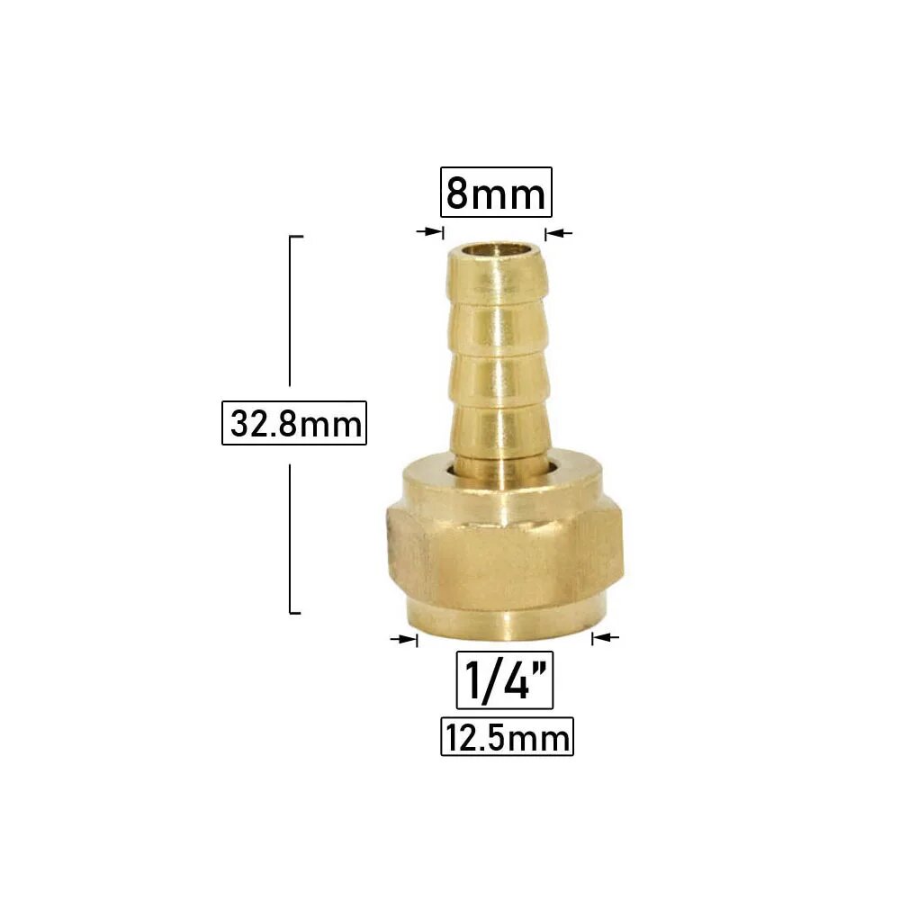 Латунные фитинги WYZXM для шланга 1/8-10 мм 8MM