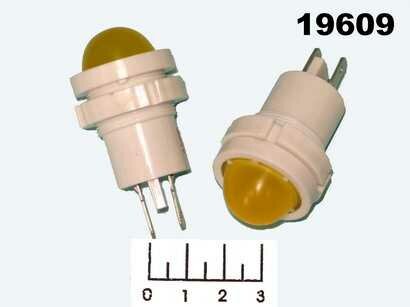 Лампа светодиодная 24V желтая LED СКЛ12-Ж-2-24 (22мм)