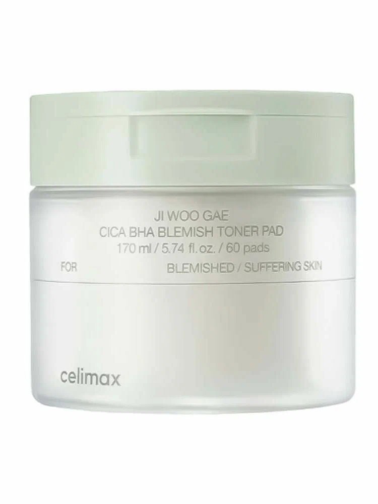 Celimax Ji Woo Gae Cica BHA Blemish Toner Pad 10ea - Пилинг-пэды от воспалений для проблемной кожи