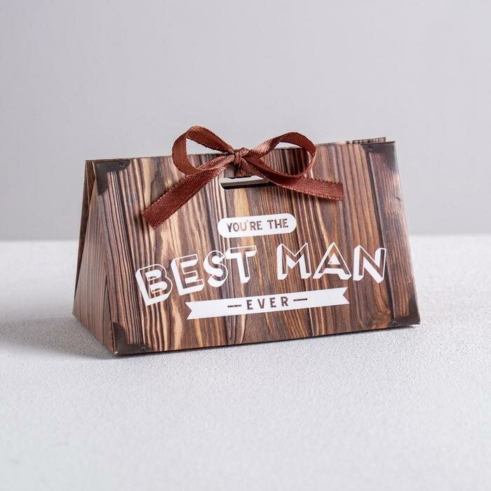 !09 набор из 20 штук: Бонбоньерка Best man, 10 × 5,5 × 5,5 см.
