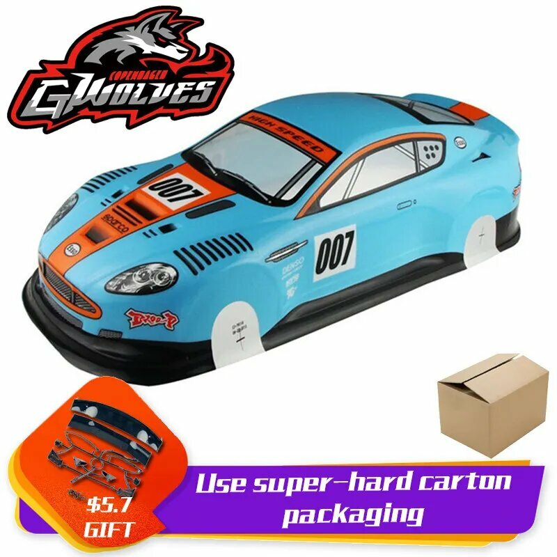 GWOLVES Корпус для RC автомобиля 1/10 Drift 195/190 мм ПВХ 16