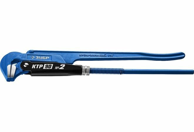 ЗУБР КТР-90, №2, ключ трубный, прямые губки