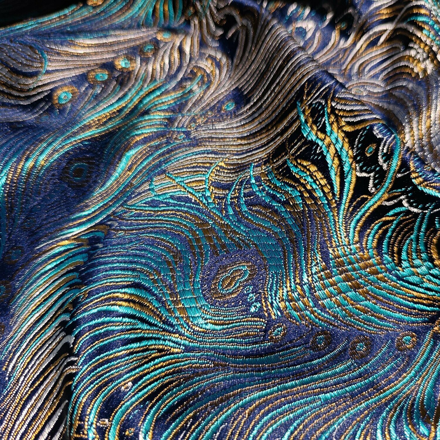 Вискозная парча FABRIC SHIPPER 75 смPeacock Feather 2Meters