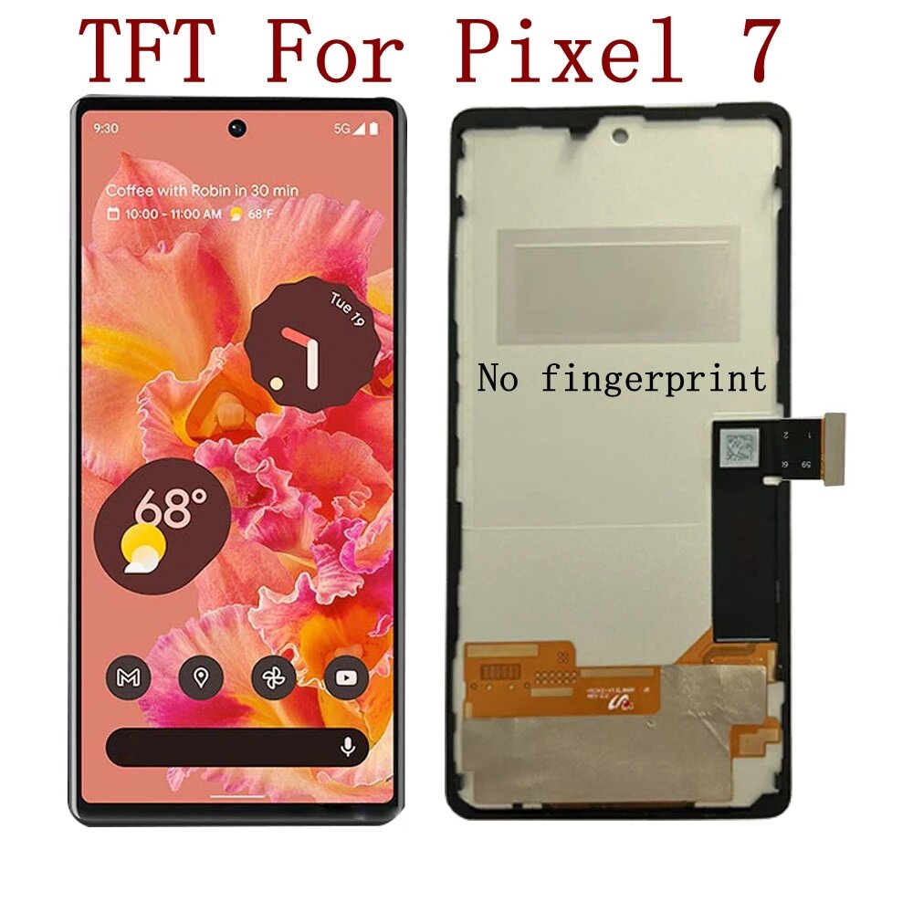 TFT для Google Pixel 6 Pro ЖК-дисплей GLUOG G8VOU с рамкой для Pixel 7 Pro Сенсорный ЖК-дисплей Pixel 4A 5A 5GDigitizer For Pixel 7