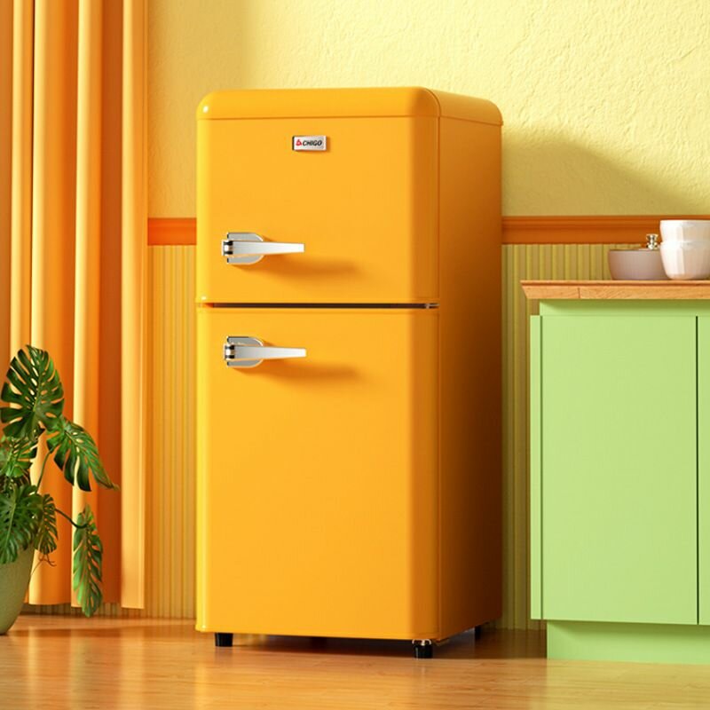 Ретро-бытовой двухдверный небольшой холодильник длительного хранения