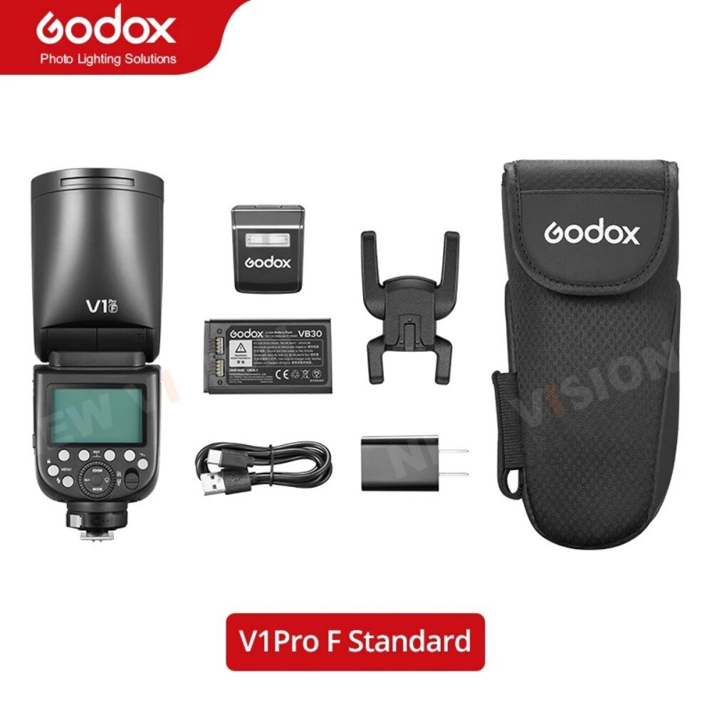 Godox V1 pro TTL Литий - ионная круглая камера Беспроводная передача Speedlite вспышка for Fuji