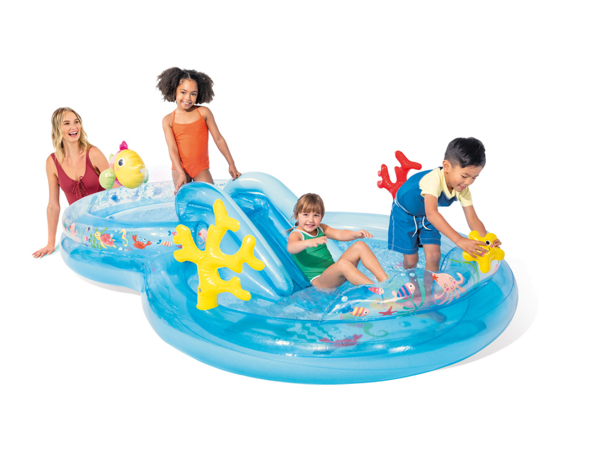 Надувной игровой центр с бассейном Intex 56143 «Подводный мир»