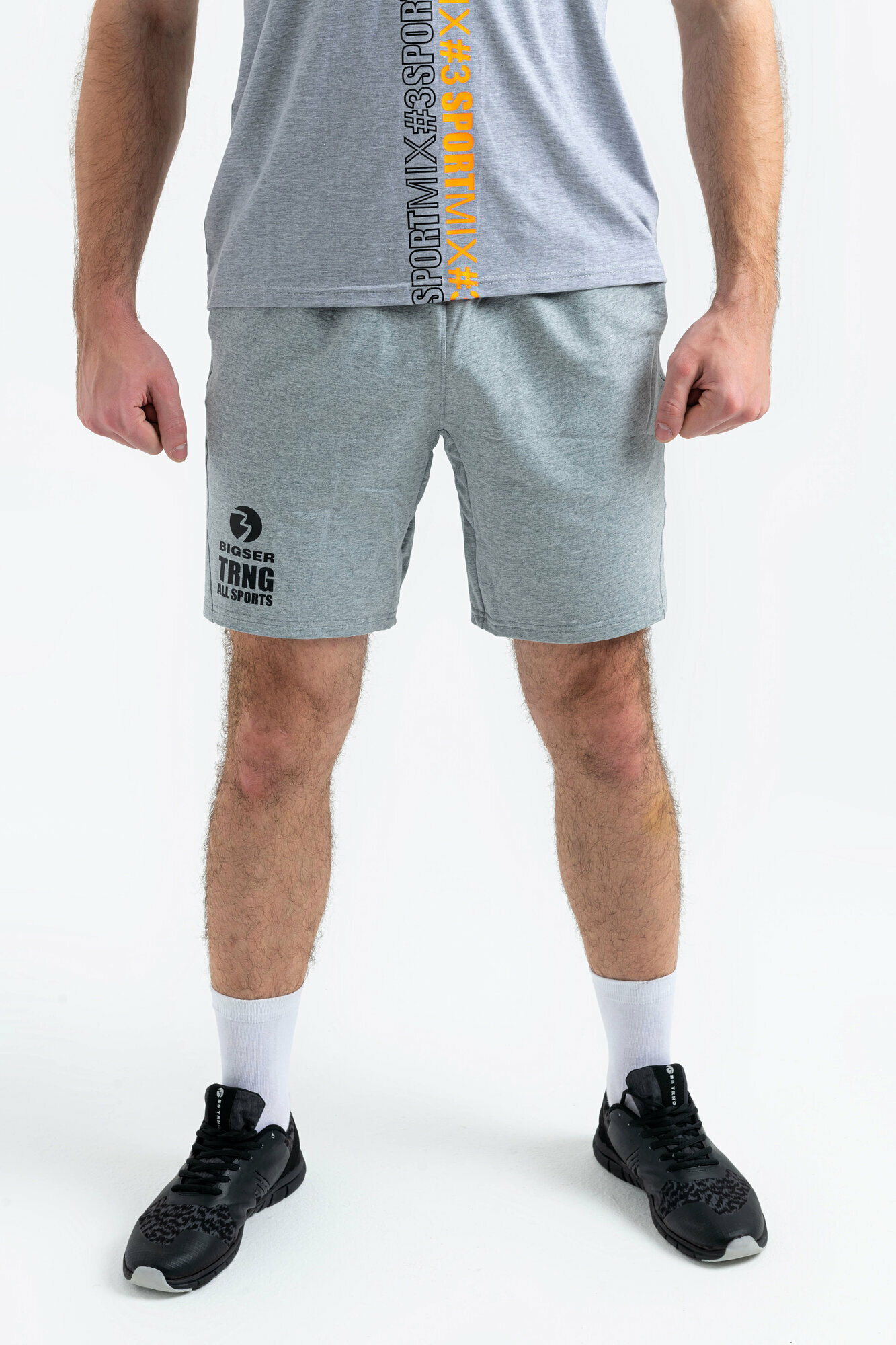 Шорты модель Tr19/0311, серые, размер 52, Хлопок 73%, Полиэстер 22%, Лайкра 5%