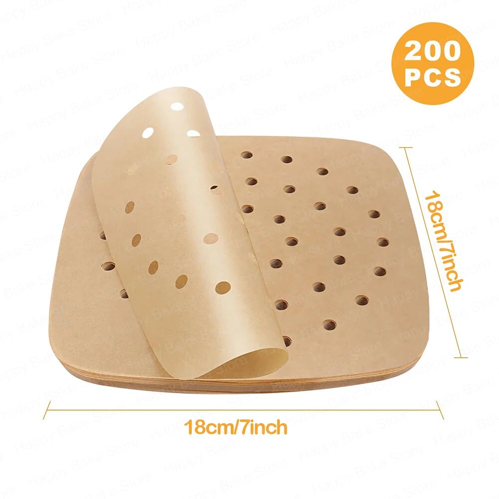 Одноразовые перфорированные бумажные коврики для фритюрницы Philips 200PCS